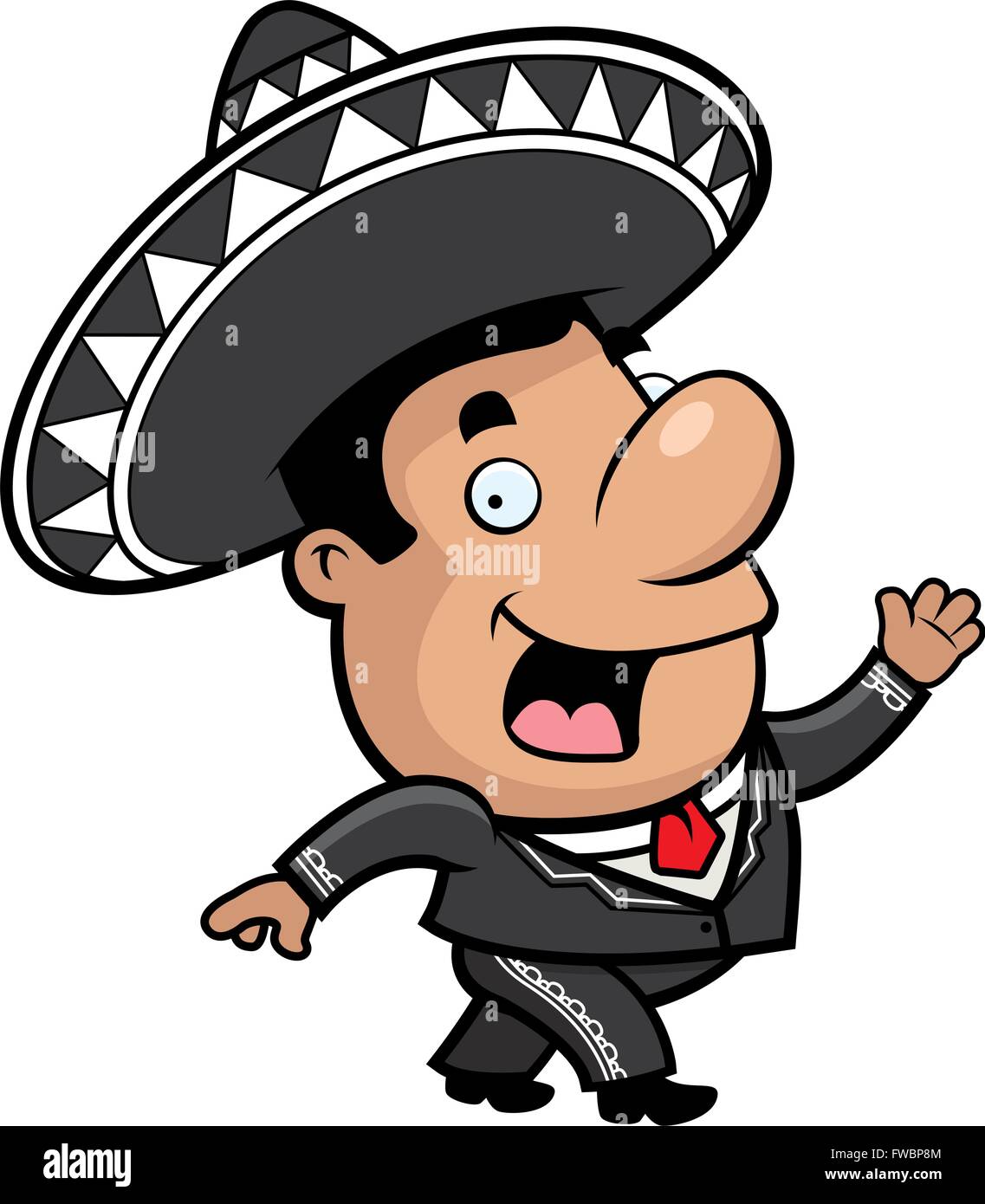 A happy cartoon mariachi walking and smiling Stock Vector Image & Art ...