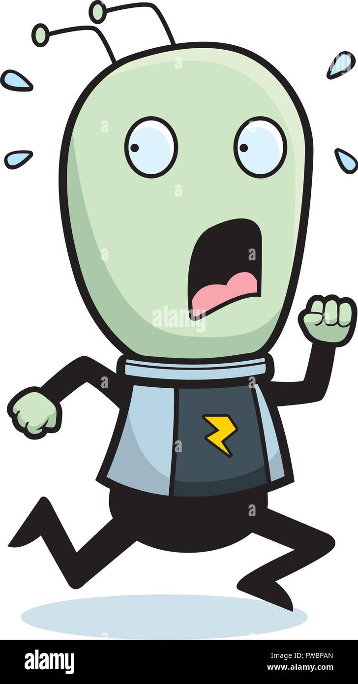 A cartoon child alien running in fear Stock Vector Image & Art - Alamy
