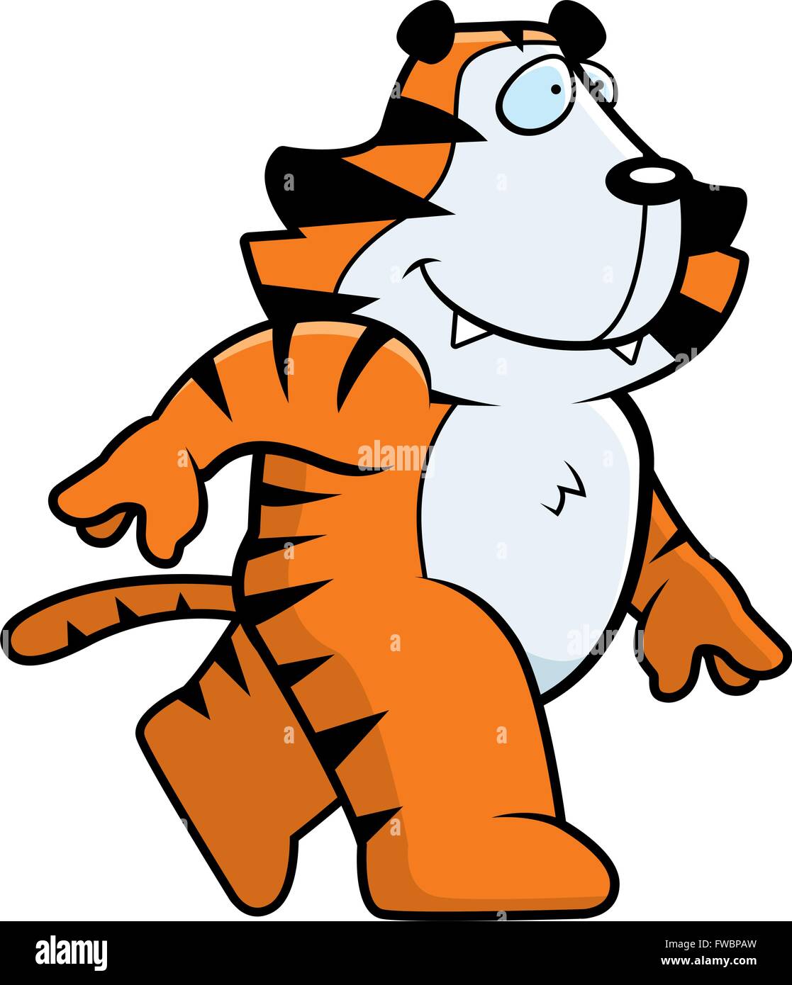 A happy cartoon tiger walking and smiling Stock Vector Image & Art - Alamy