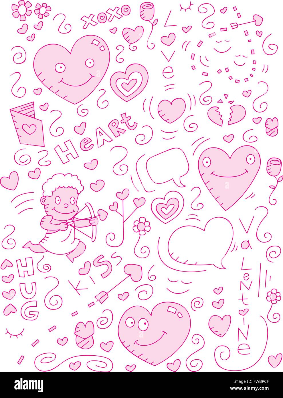 A cartoon doodle with a love theme Stock Vector Image & Art - Alamy