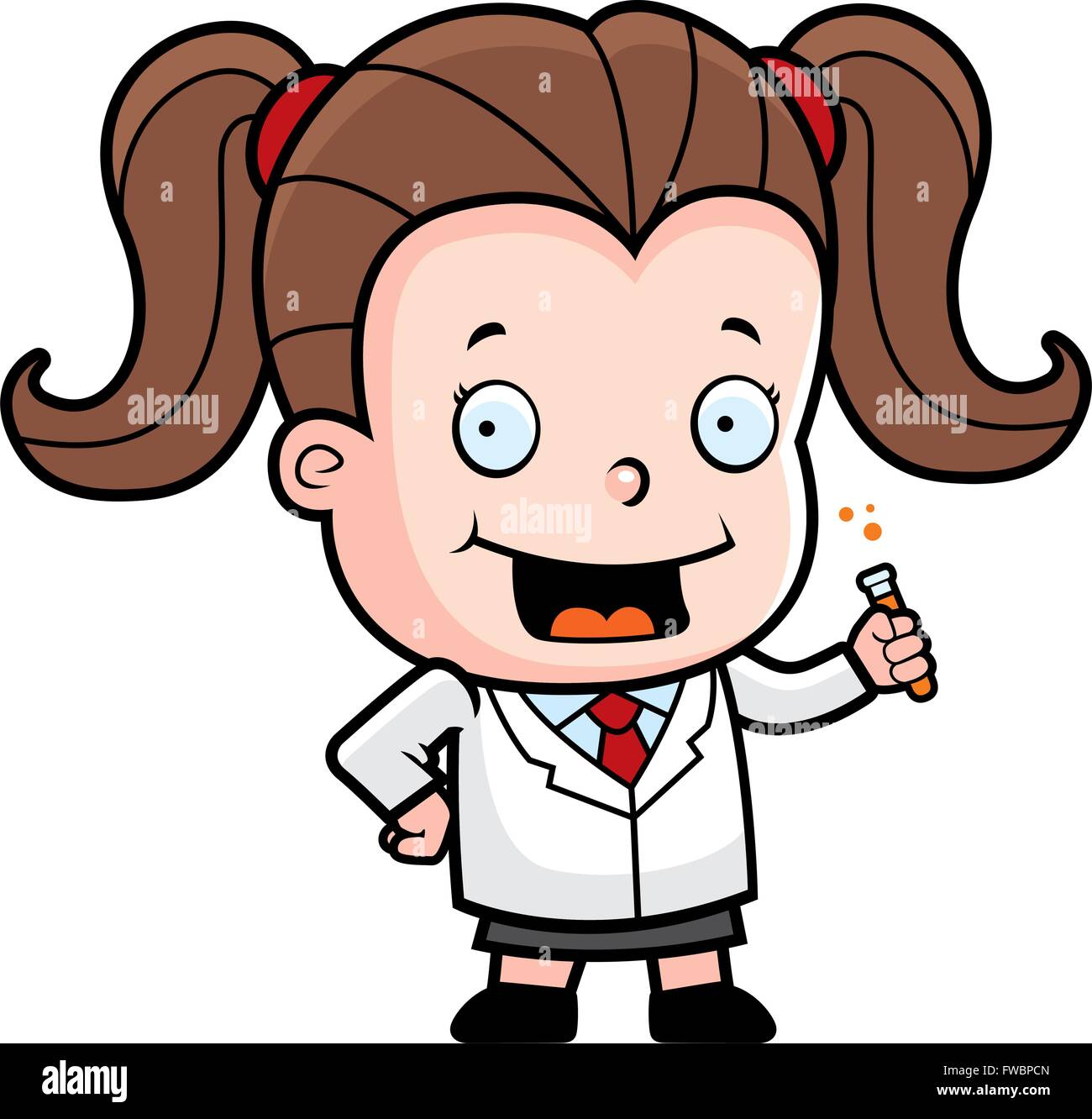 Cartoon happy scientist hi-res stock photography and images - Alamy