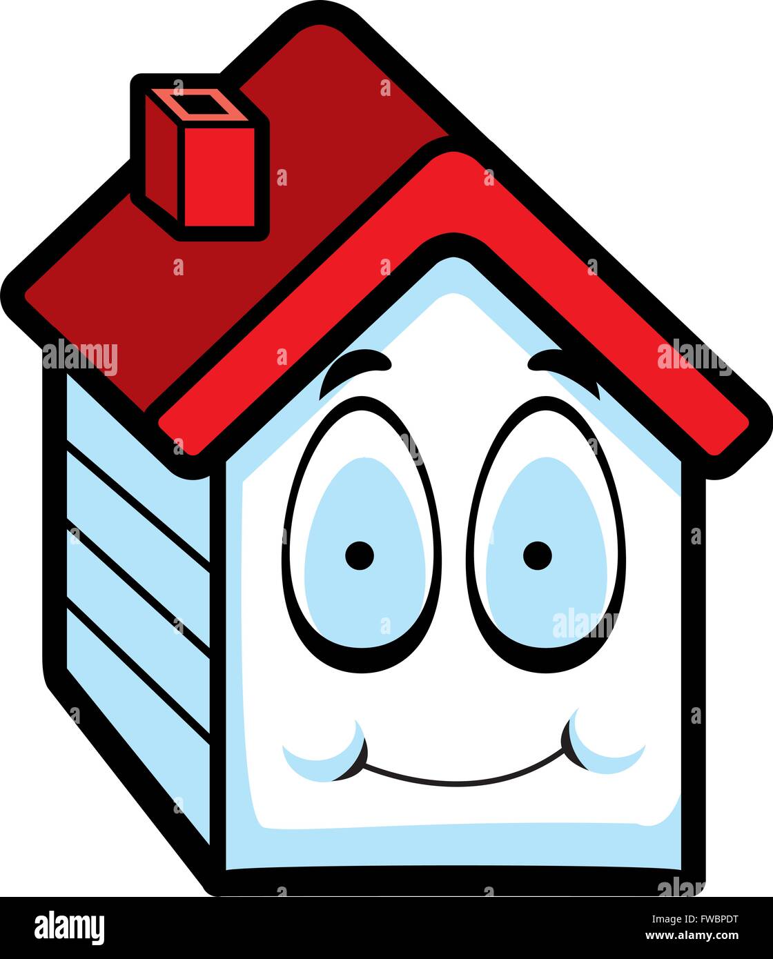 A cartoon white house smiling and happy Stock Vector Image & Art - Alamy