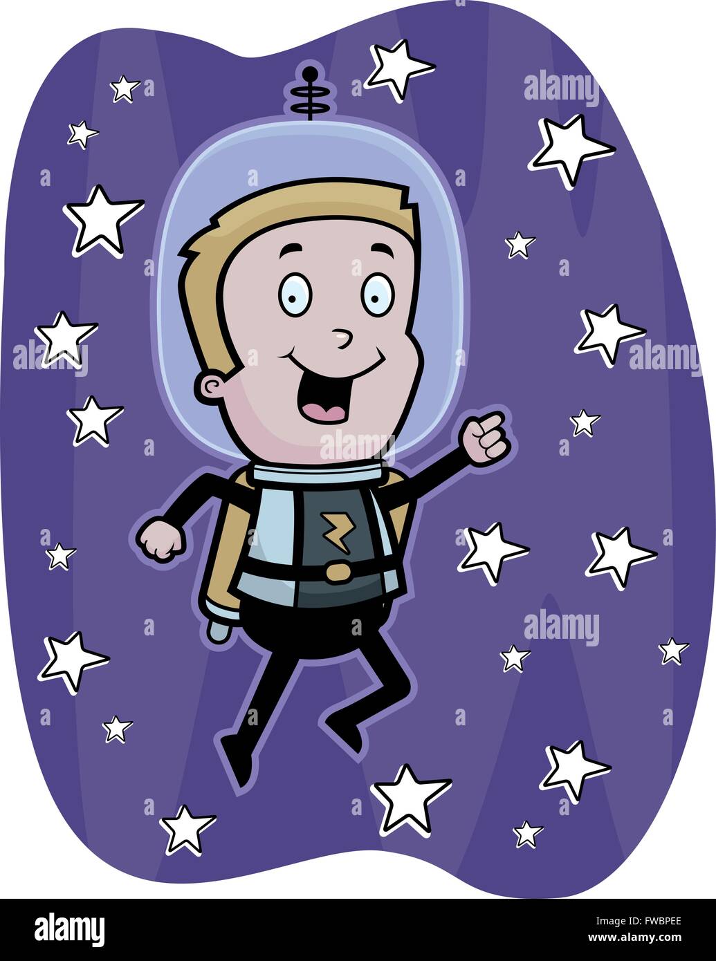Cartoon boy astronaut jet pack hi-res stock photography and images - Alamy