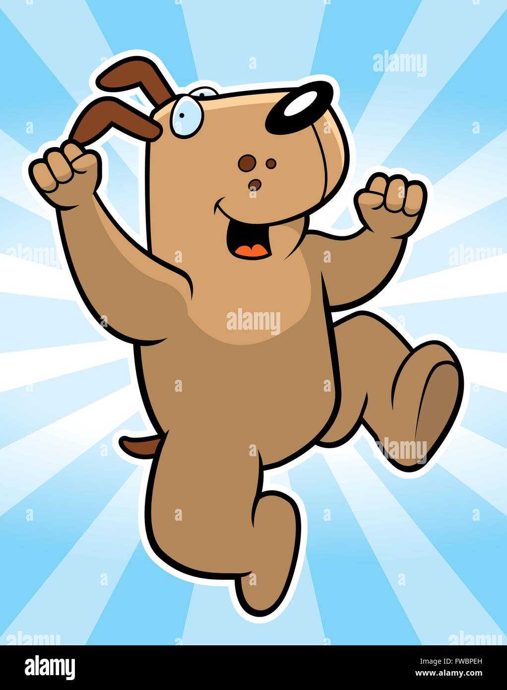 A happy cartoon dog jumping and smiling Stock Vector Image & Art - Alamy