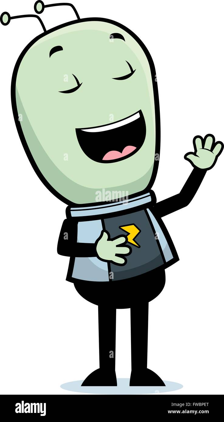 A happy cartoon alien laughing and smiling Stock Vector Image & Art - Alamy