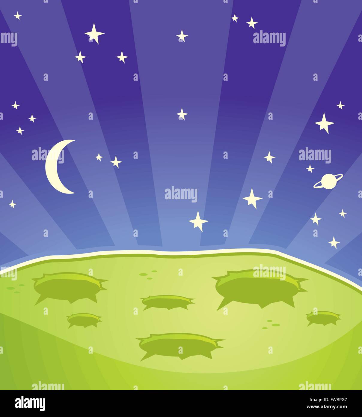 A cartoon alien planet in outer space Stock Vector Image & Art - Alamy