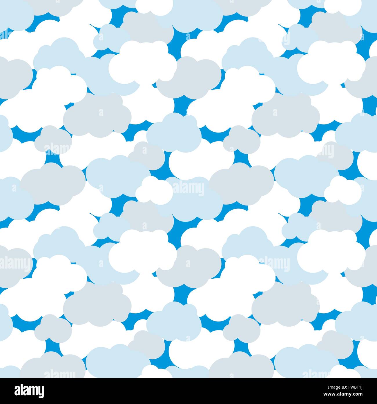 Clouds in blue sky seamless pattern Stock Vector Image & Art - Alamy