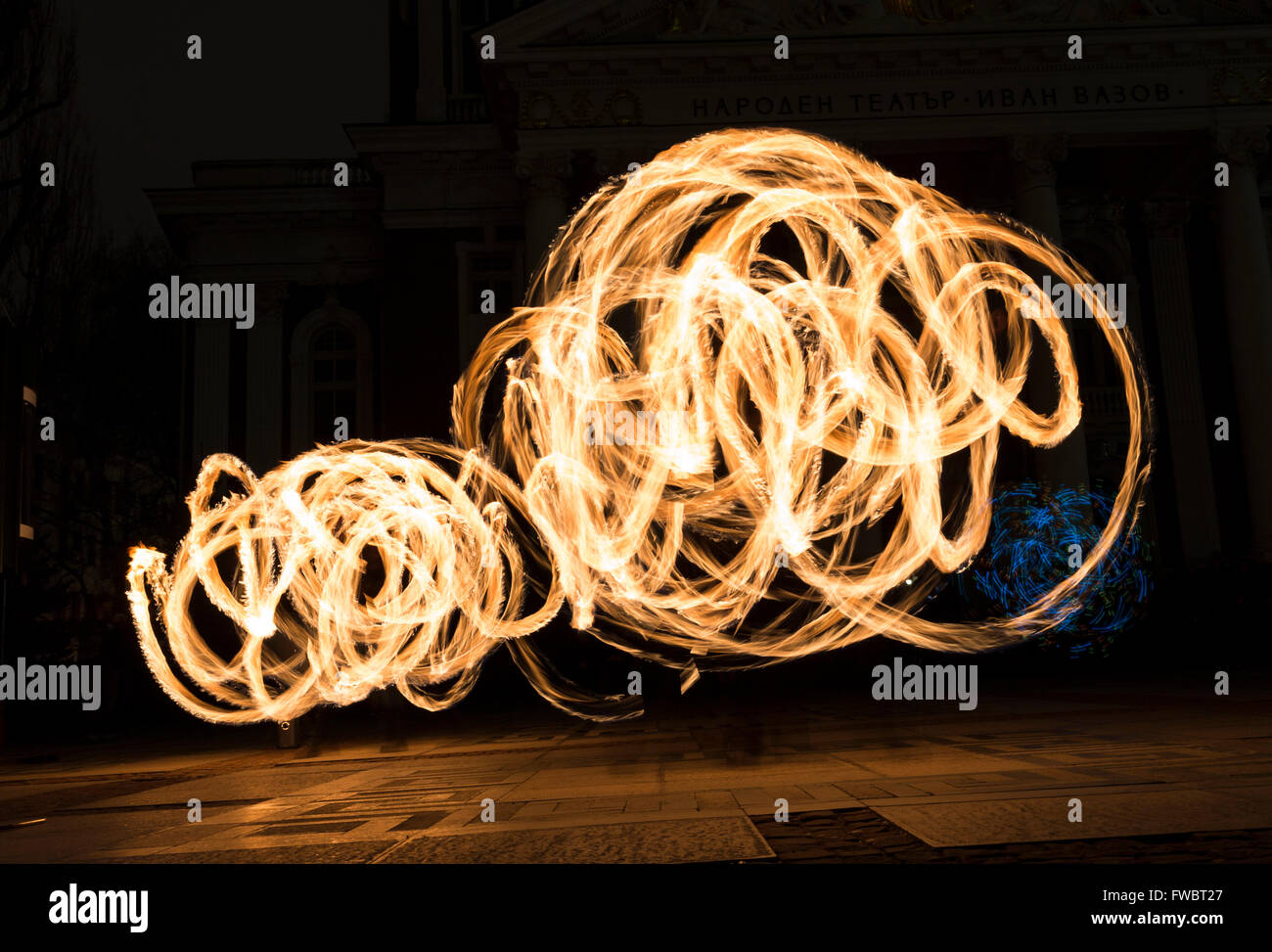 Long exposure of fire performer hi-res stock photography and images - Alamy