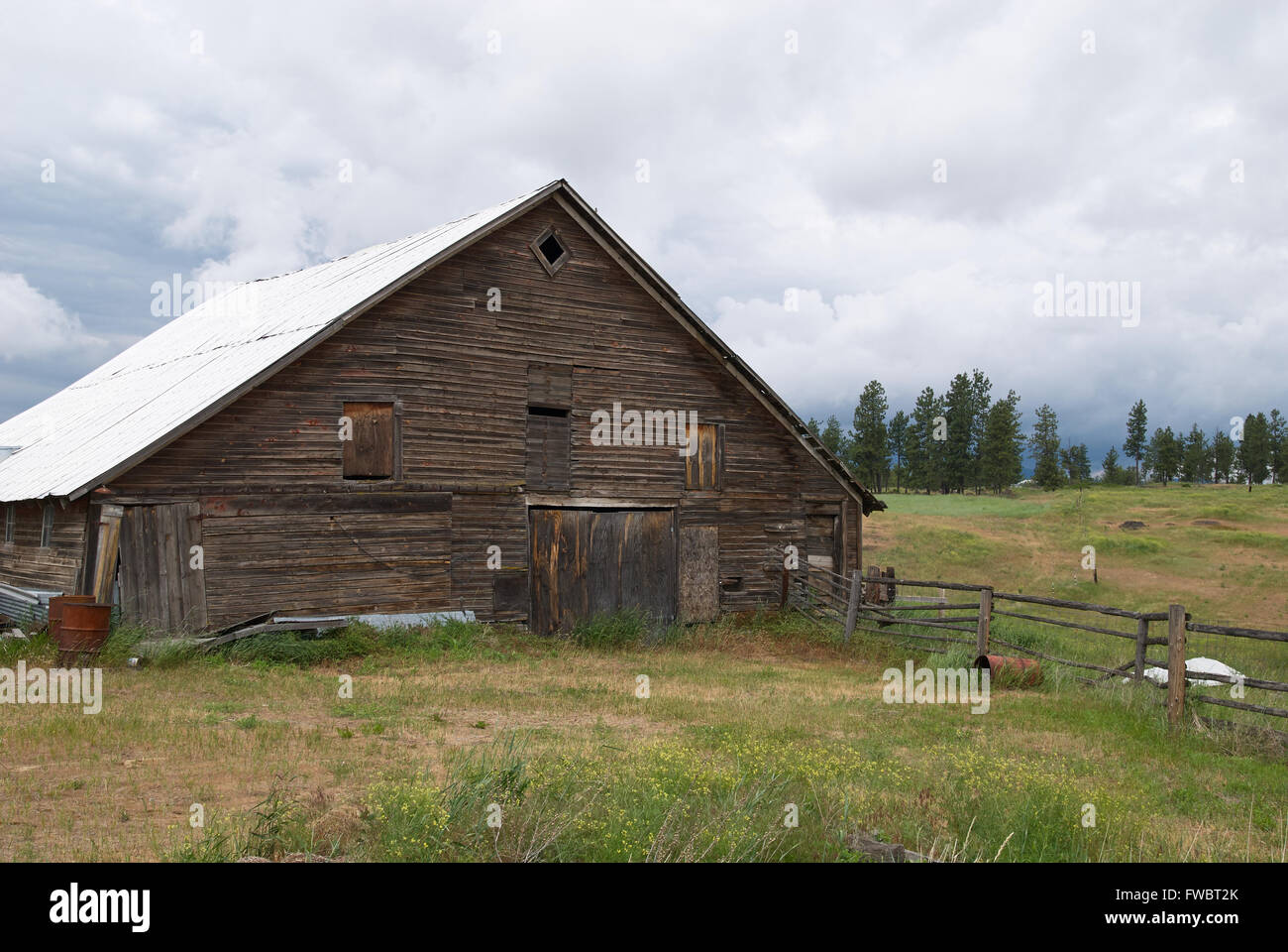 Barn, Reardan, WA Stock Photo - Alamy
