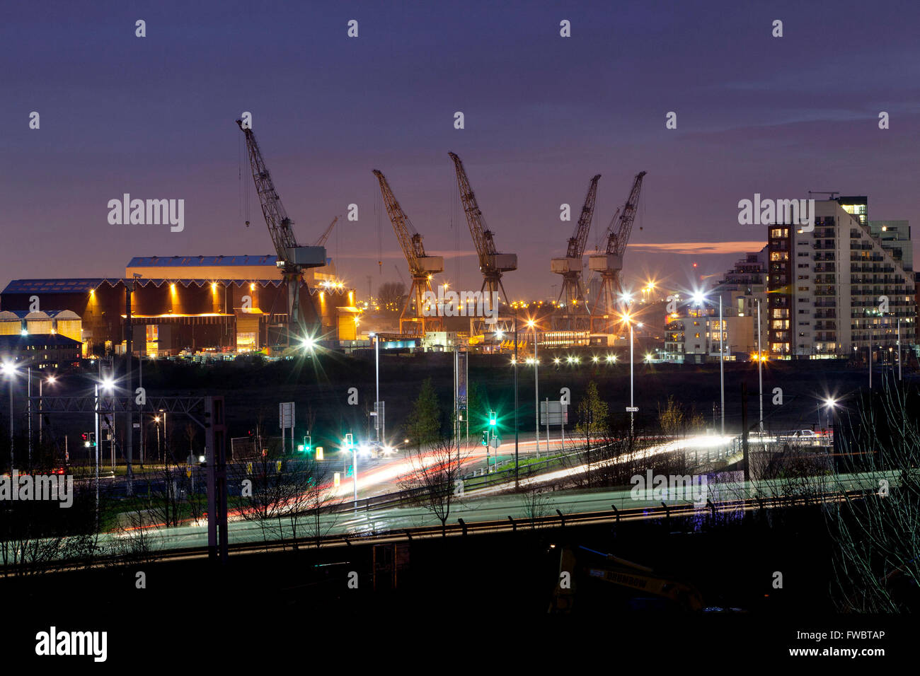Glasgow shipyard crane hi-res stock photography and images - Alamy