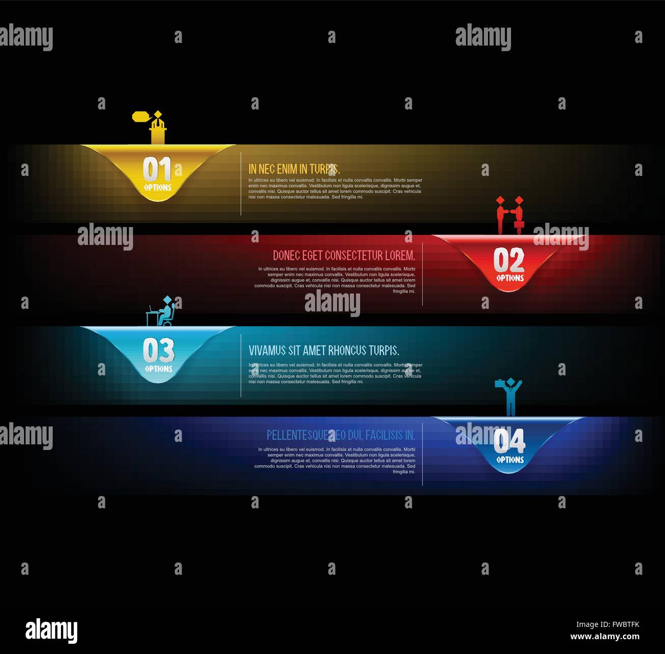 Modern Template options number with business people icons for business ...