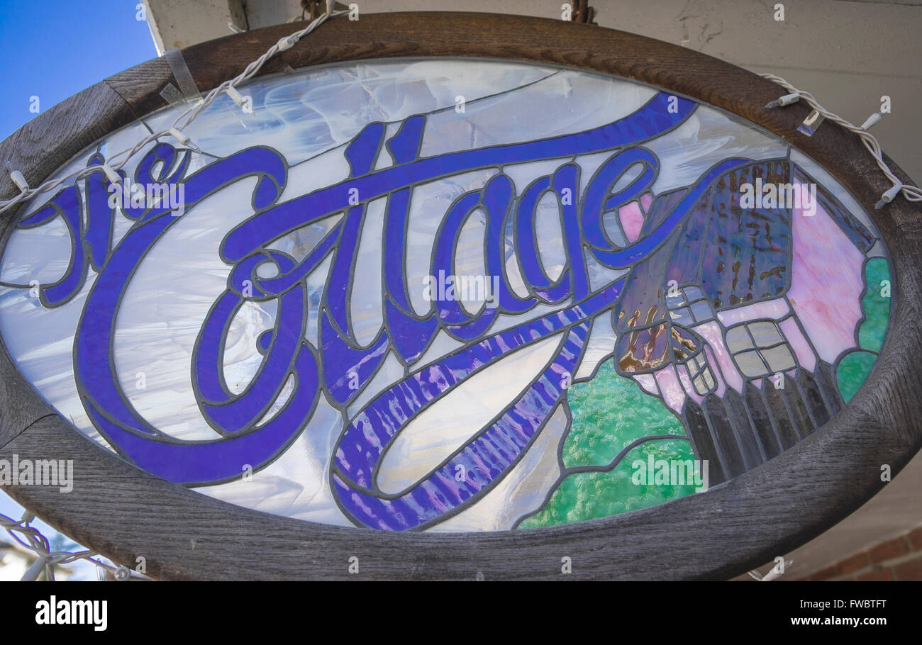 Carmel-by-the-Sea cottage sign, California Stock Photo - Alamy
