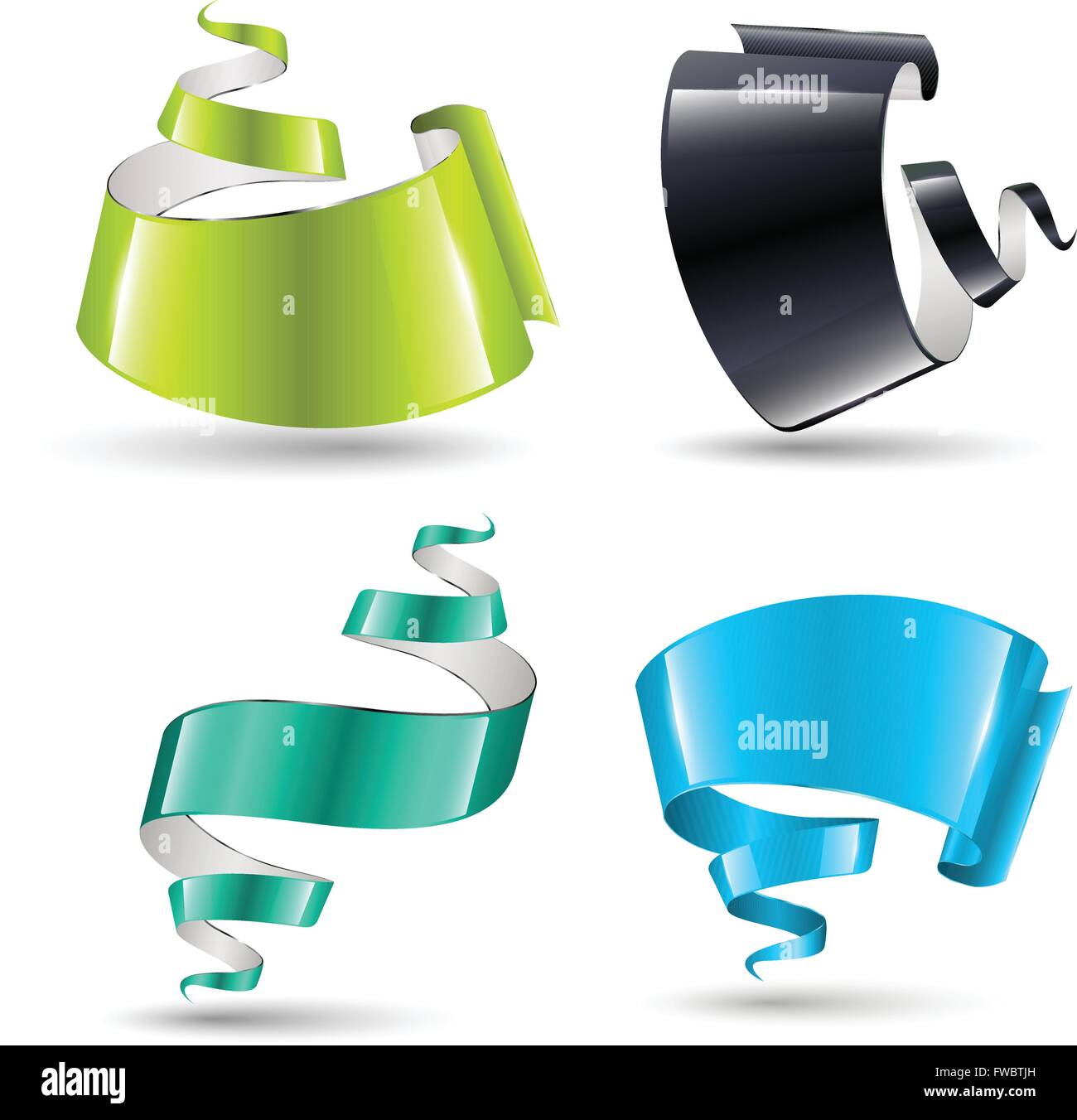 Ribbon banner set. Vector illustration Stock Vector Image & Art - Alamy