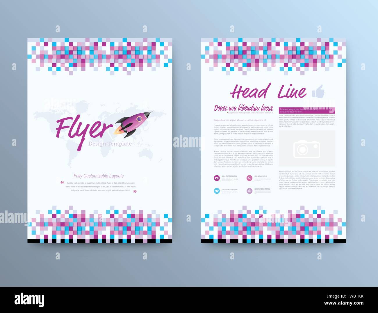 Vector brochure template design with rocket star Stock Vector Image ...