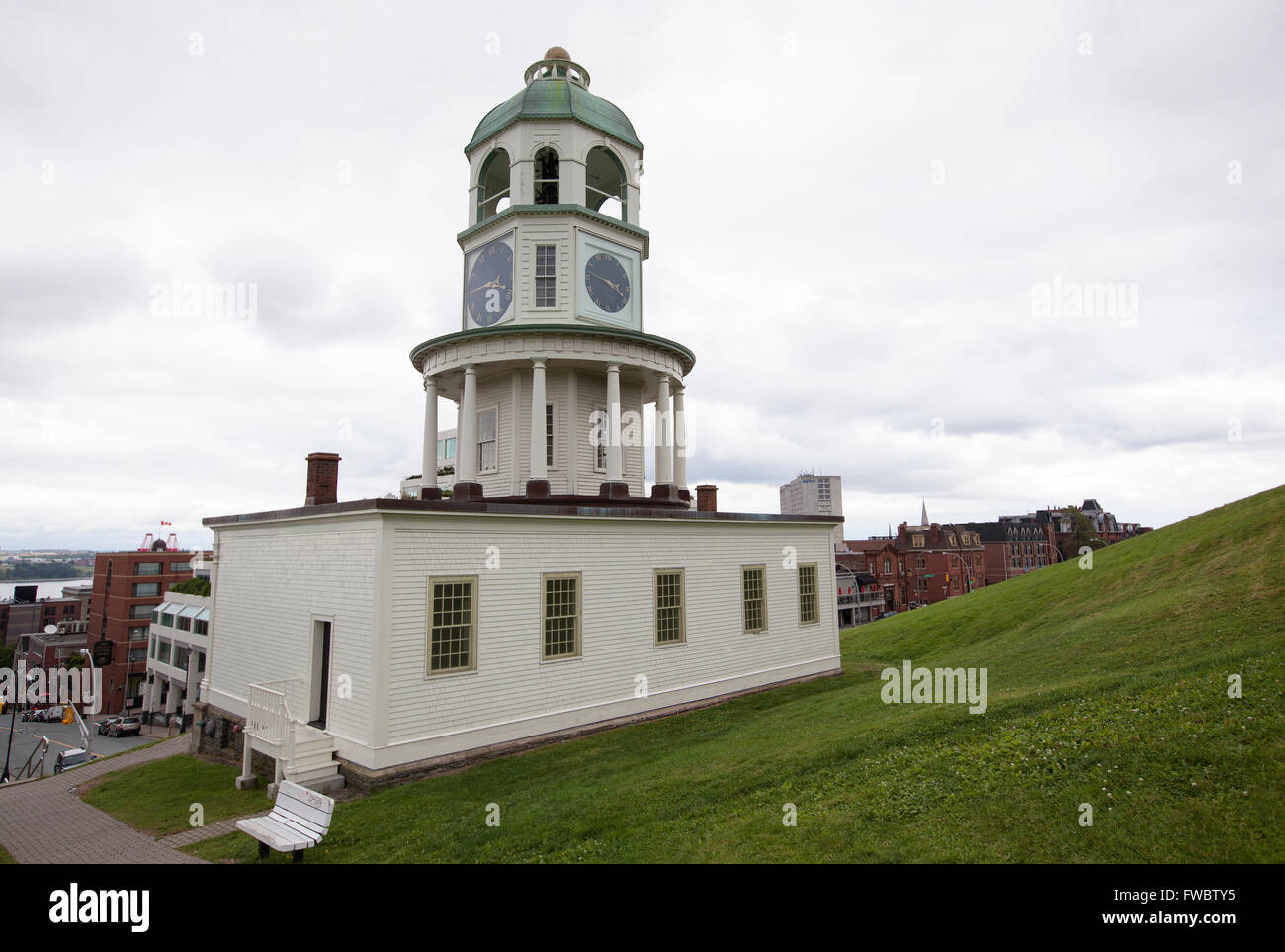 HALIFAX - AUGUST 23, 2013: Historic Halifax town clock on Citadel Stock ...
