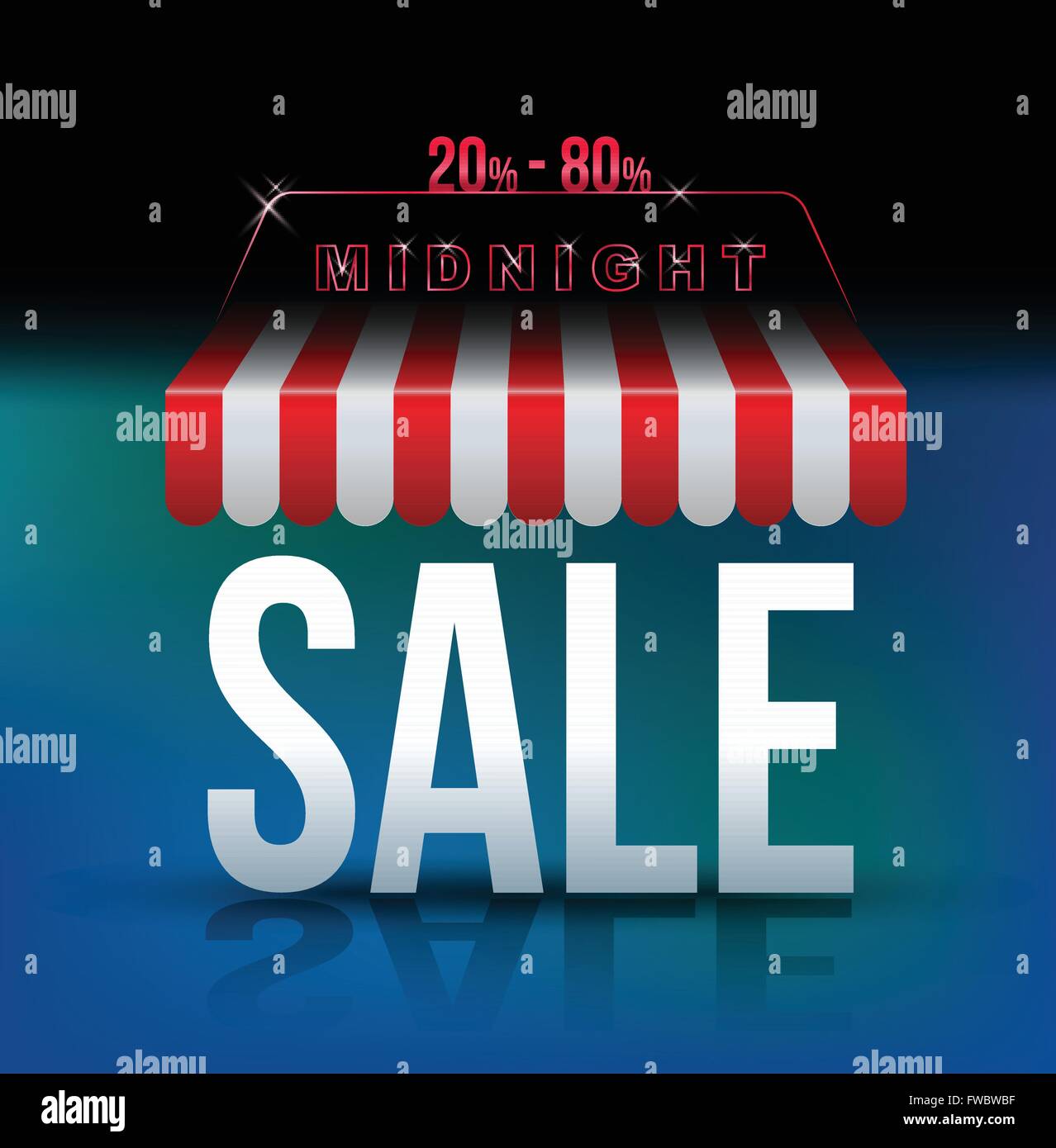 Midnight sale banner awning Stock Vector Image & Art - Alamy