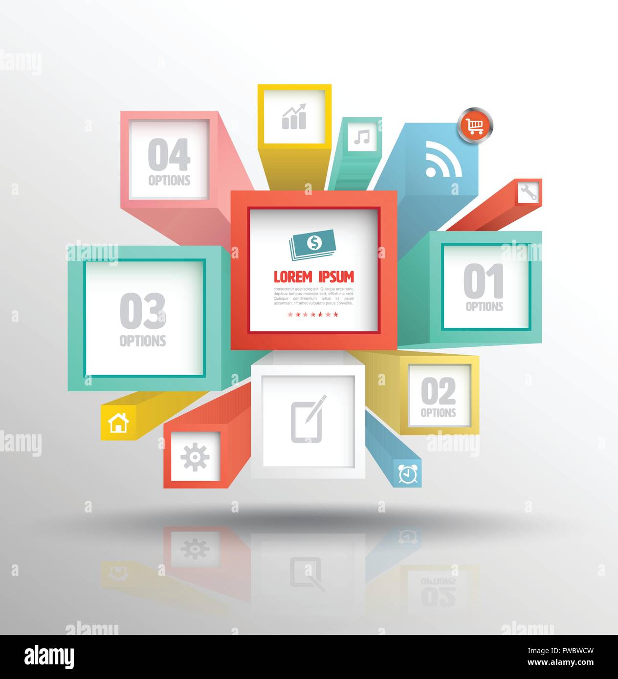 3D cubes background design template. Vector illustration. Vector ...