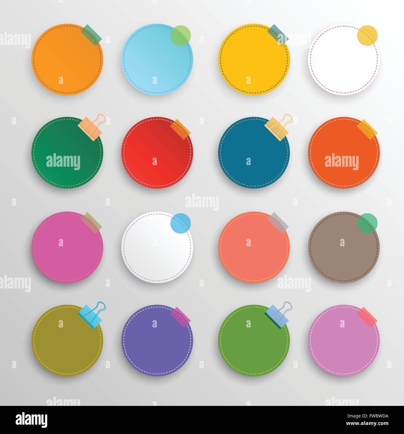 Colorful circle set celebration background. Vector illustration Stock ...