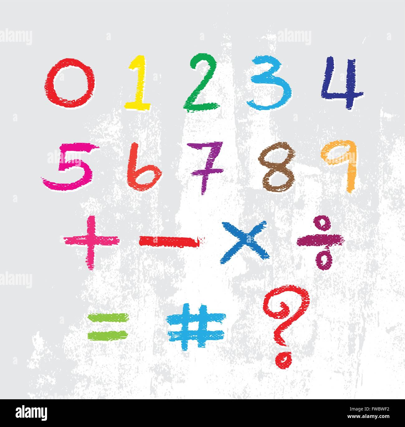 Cute kids drawing crayon Stock Vector Images - Alamy