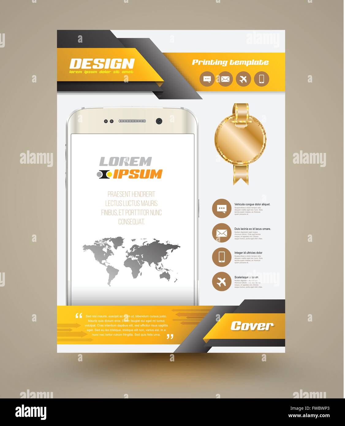 Modern Vector abstract brochure. Vector illustration. Book cover. flyer ...