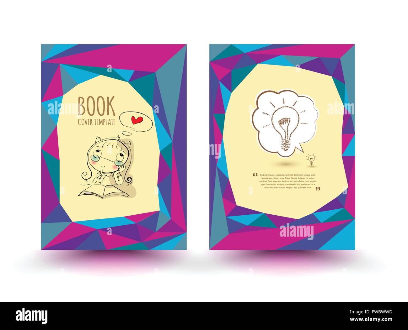 Vector brochure template design cartoon style. Business graphics ...