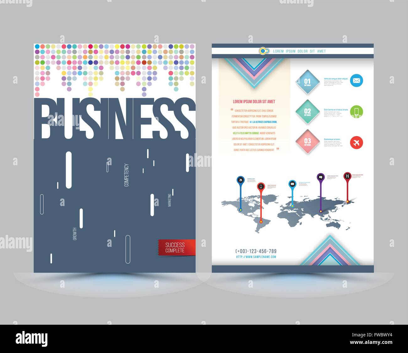Vector business brochure cover template design. Business graphics ...