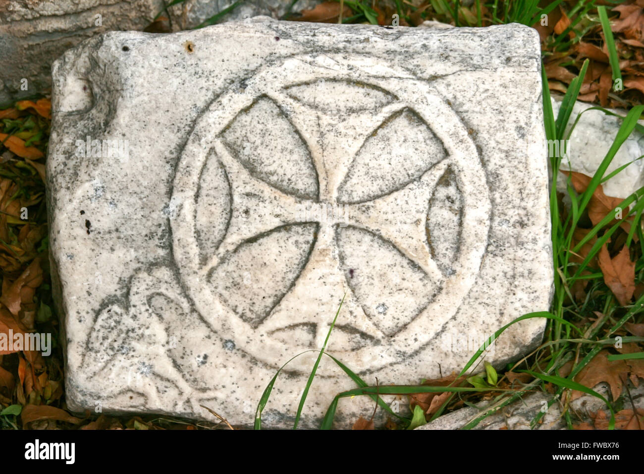 Cross in the Kerameikos, Athens, Greece Stock Photo - Alamy