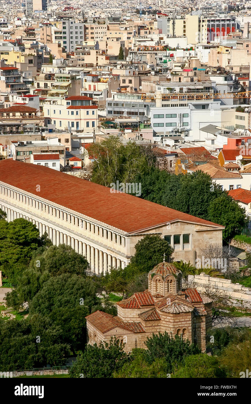 Ancient Attalus stoa, Athens Greece Stock Photo - Alamy