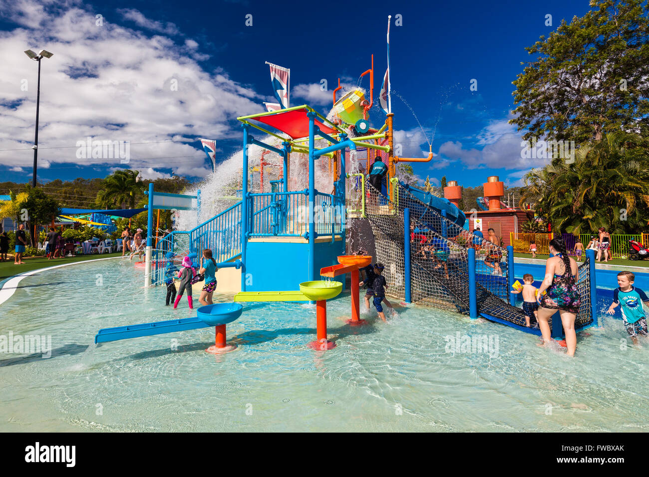 GOLD COAST, AUS - MAR 20 2016: Junior section of Wet'n'Wild Gold Coast ...