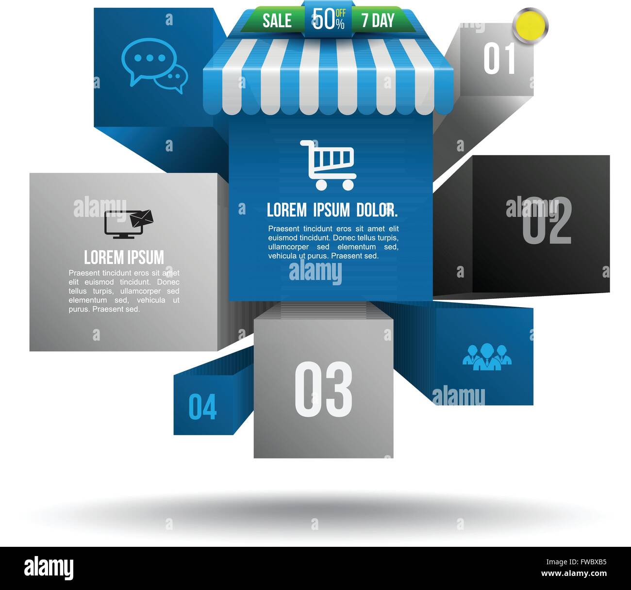 Square abstract text box design. Vector illustration. Can use for ...