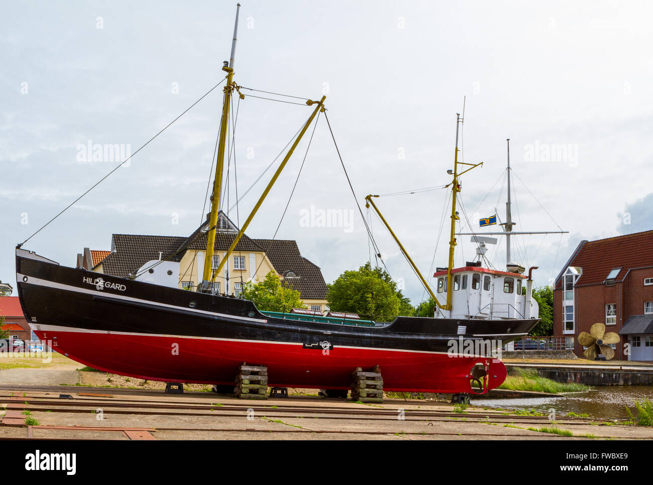 Inner harbour of Husum Stock Photo - Alamy
