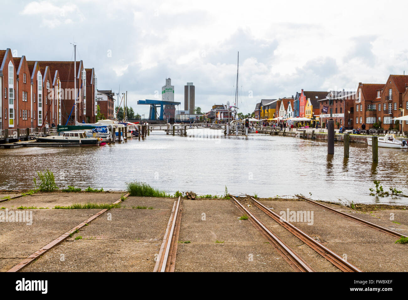 Inner harbour of Husum Stock Photo - Alamy