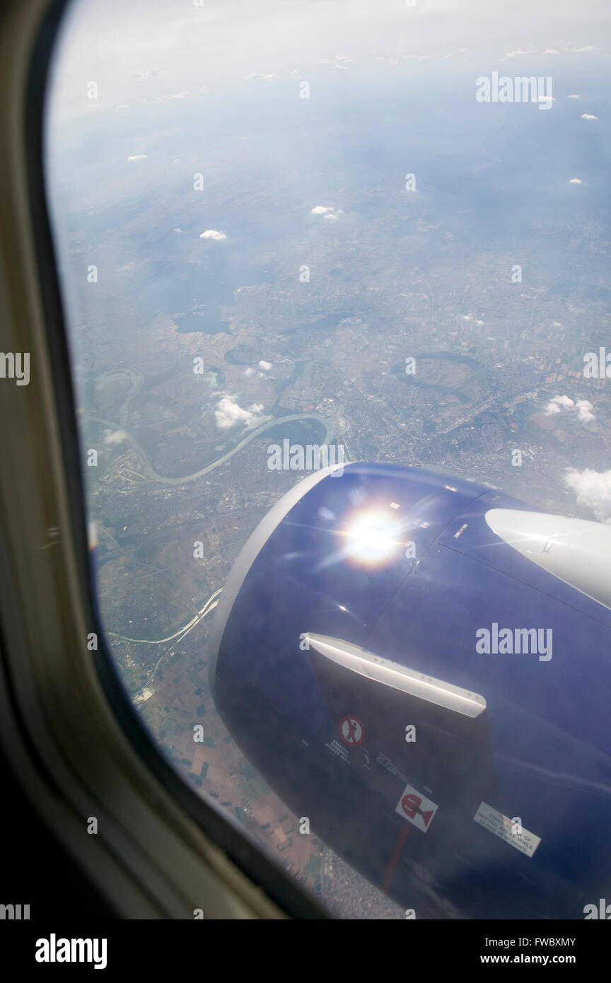 Ryan air jet plane engine at take off Stock Photo - Alamy