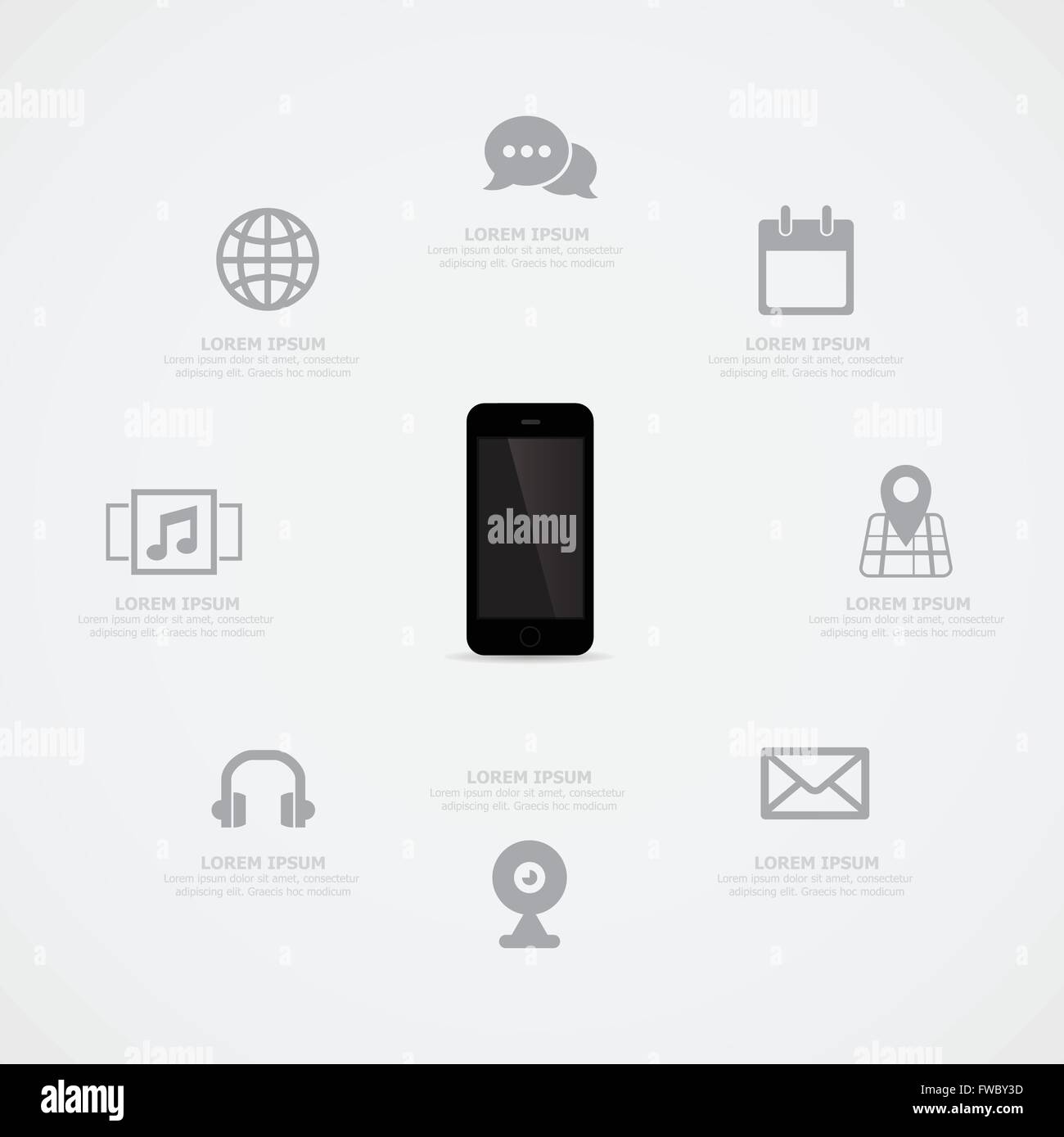 Mobile phone icon background Stock Vector Image & Art - Alamy