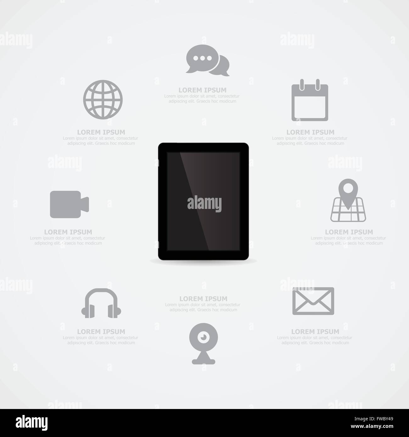 Tablet icon hi-res stock photography and images - Alamy