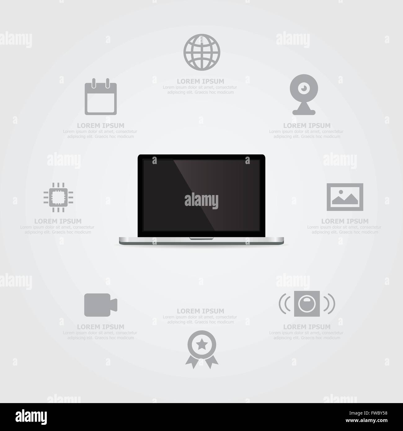 Laptop Information background Stock Vector Image & Art - Alamy