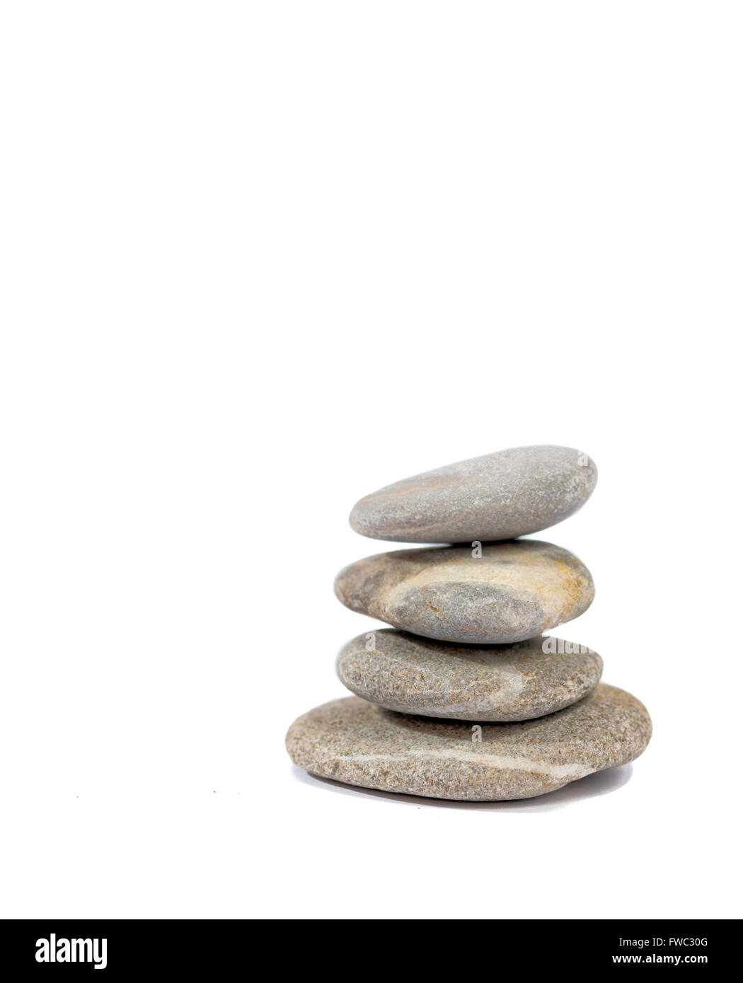 Set of sea stones on white background Stock Photo - Alamy