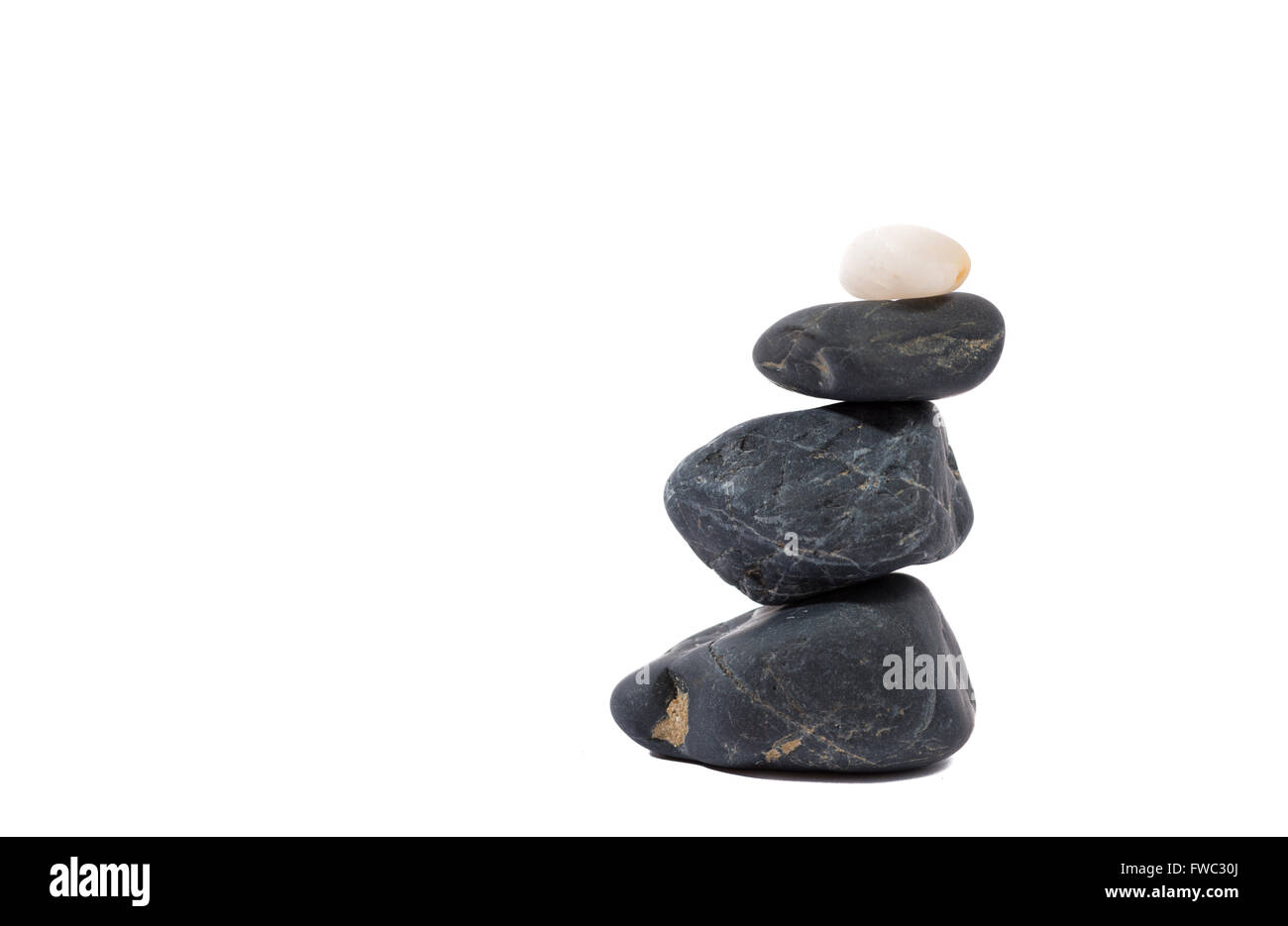 Set of sea stones on white background Stock Photo - Alamy
