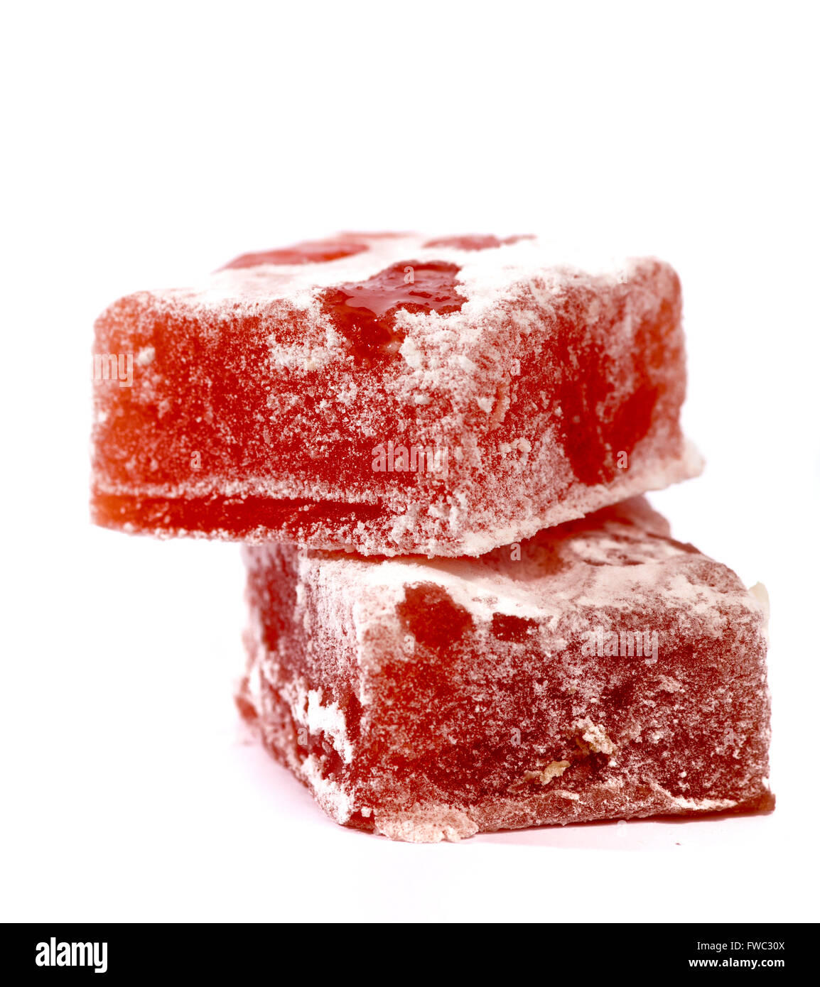 turkish delight on white background Stock Photo - Alamy