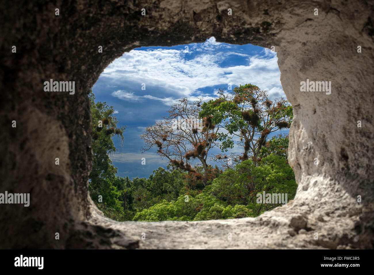Views from a windows of Great Piramid Square, Lost World. Pre-Columbian ...