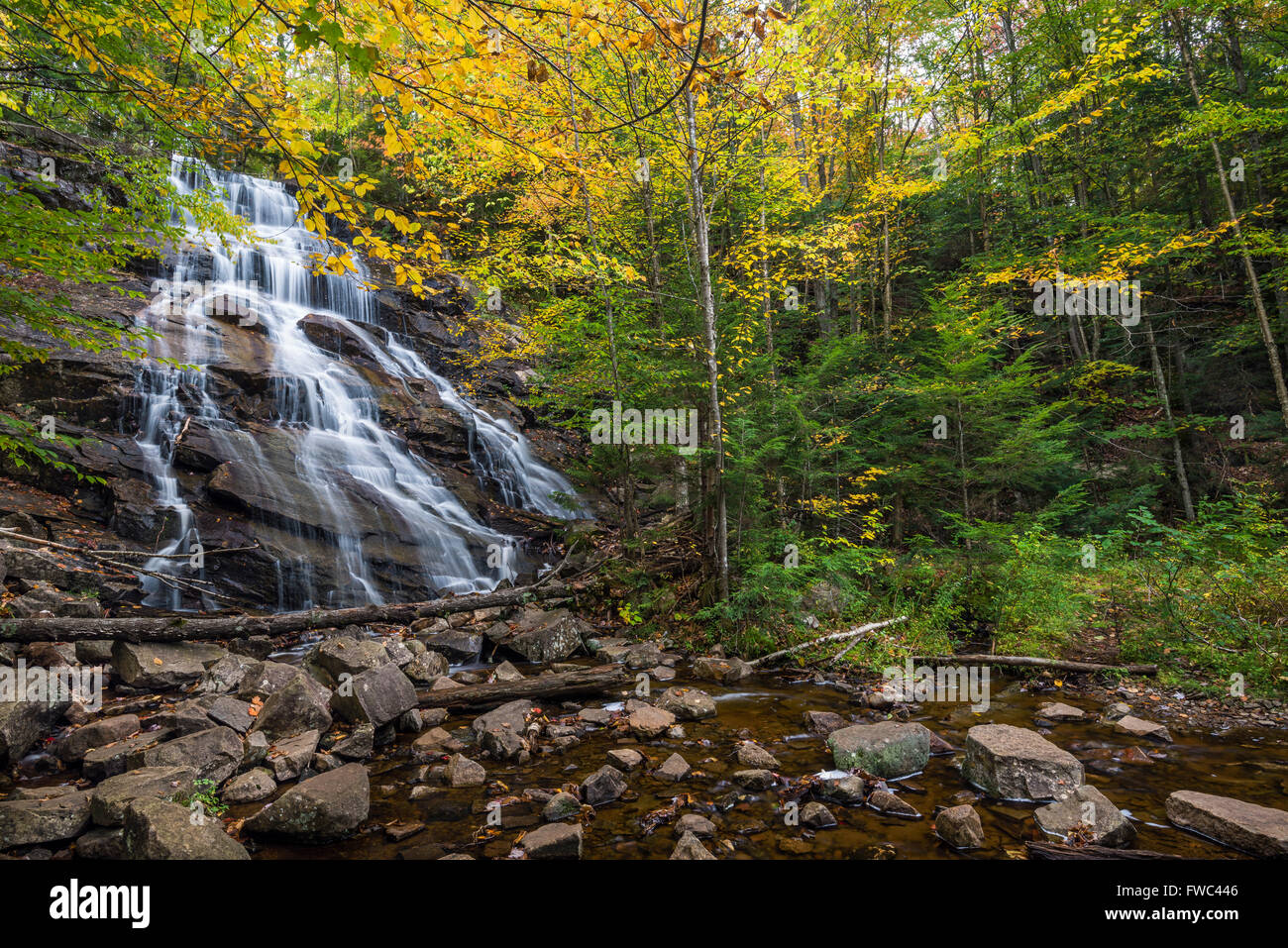 Cascading waters of Death Falls (aka Secret Falls), Hamilton Co., NY ...