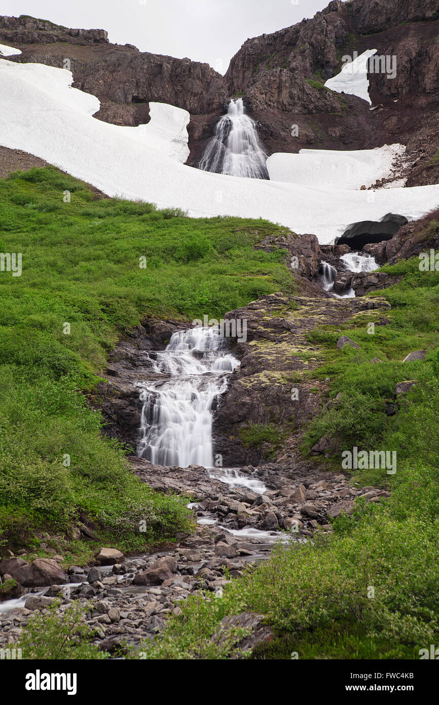 A small waterfall in Iceland Stock Photo - Alamy