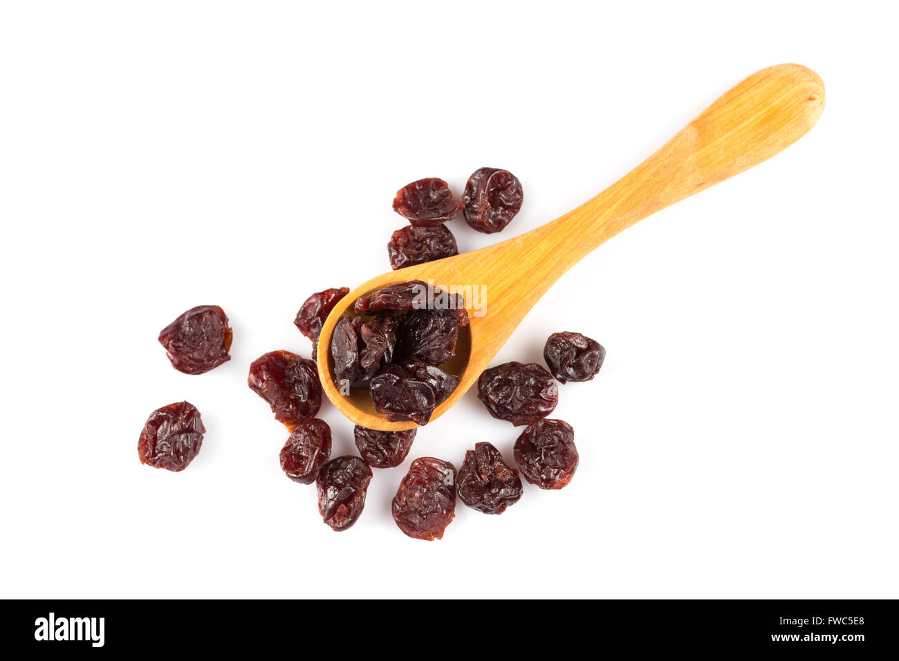 pieces of dried cherry isolated on white background Stock Photo - Alamy