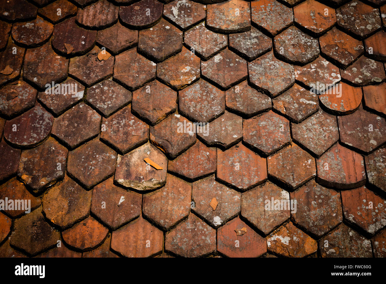 old roof shingles texture for a background Stock Photo - Alamy
