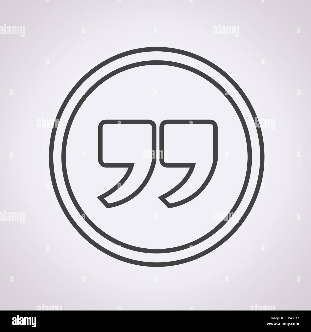 Quote sign icon , Quotation mark Stock Vector Image & Art - Alamy
