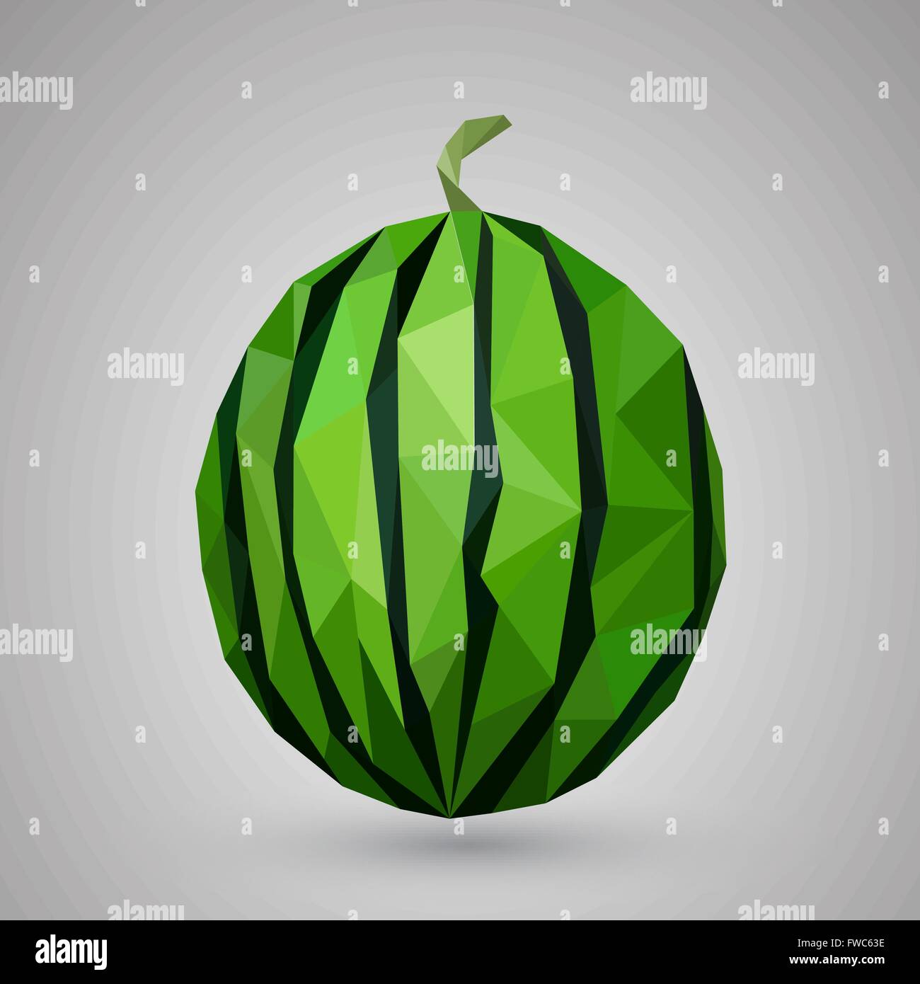 Watermelon healthy fruit Geometric illustration Stock Vector Image ...