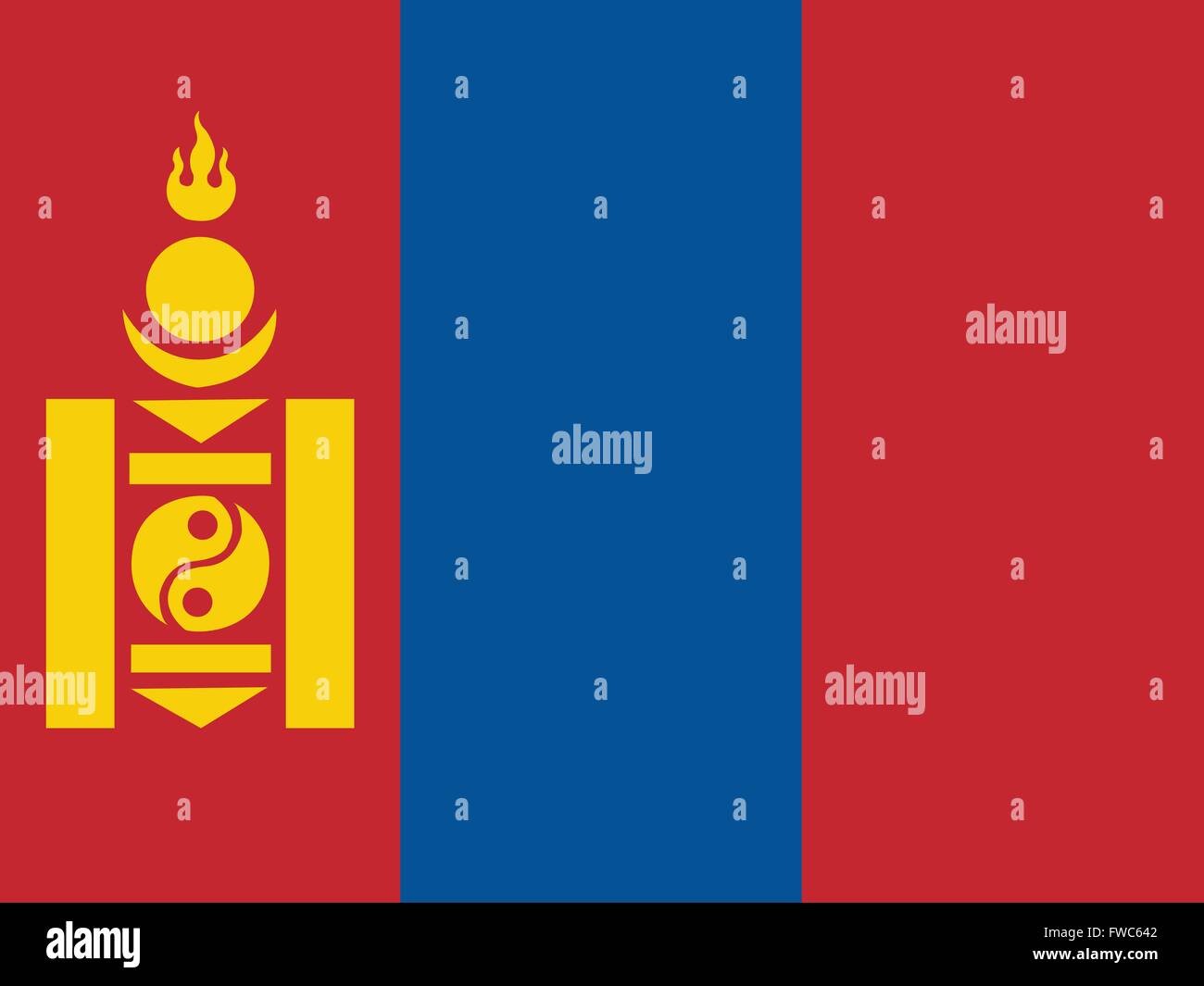 Flag of Mongolia Stock Vector Image & Art - Alamy