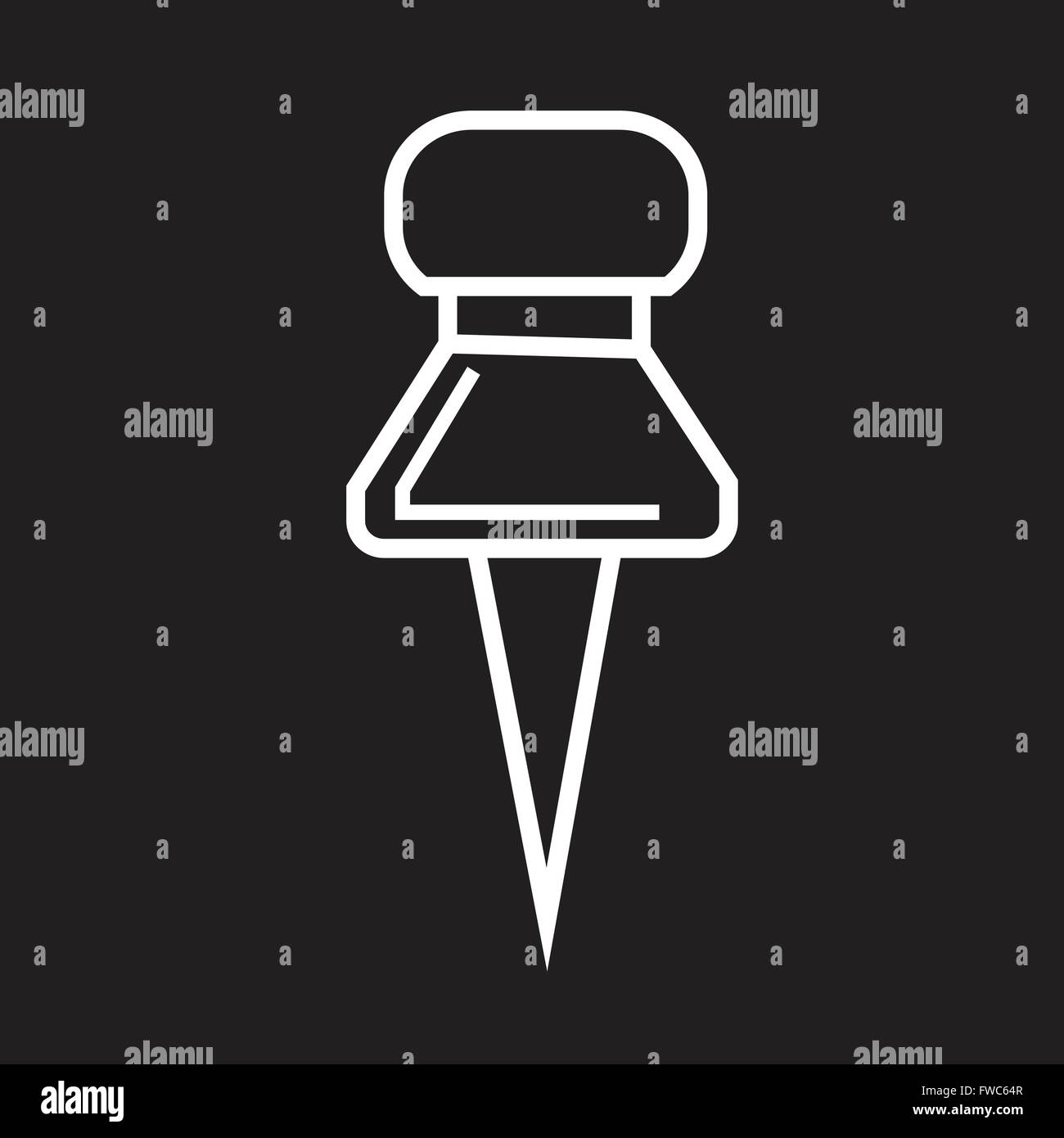 push pin icon Stock Vector Image & Art - Alamy