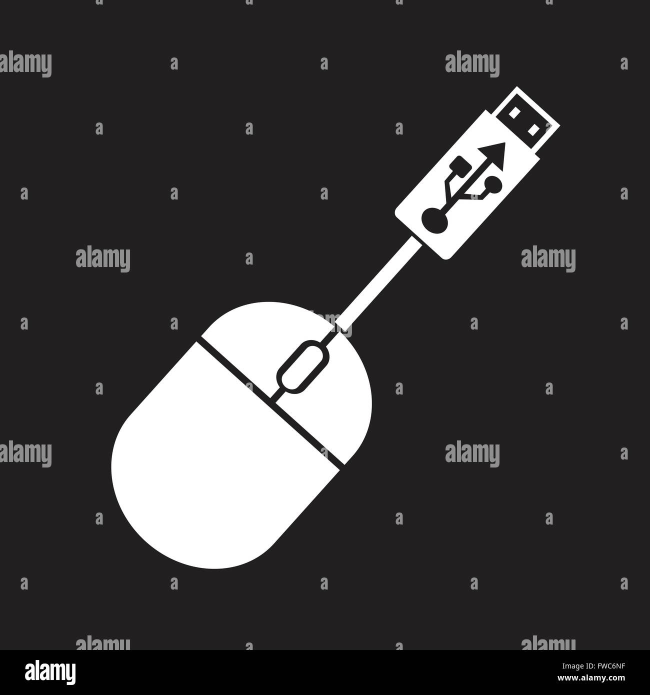 Mouse cable cutout Stock Vector Images - Alamy