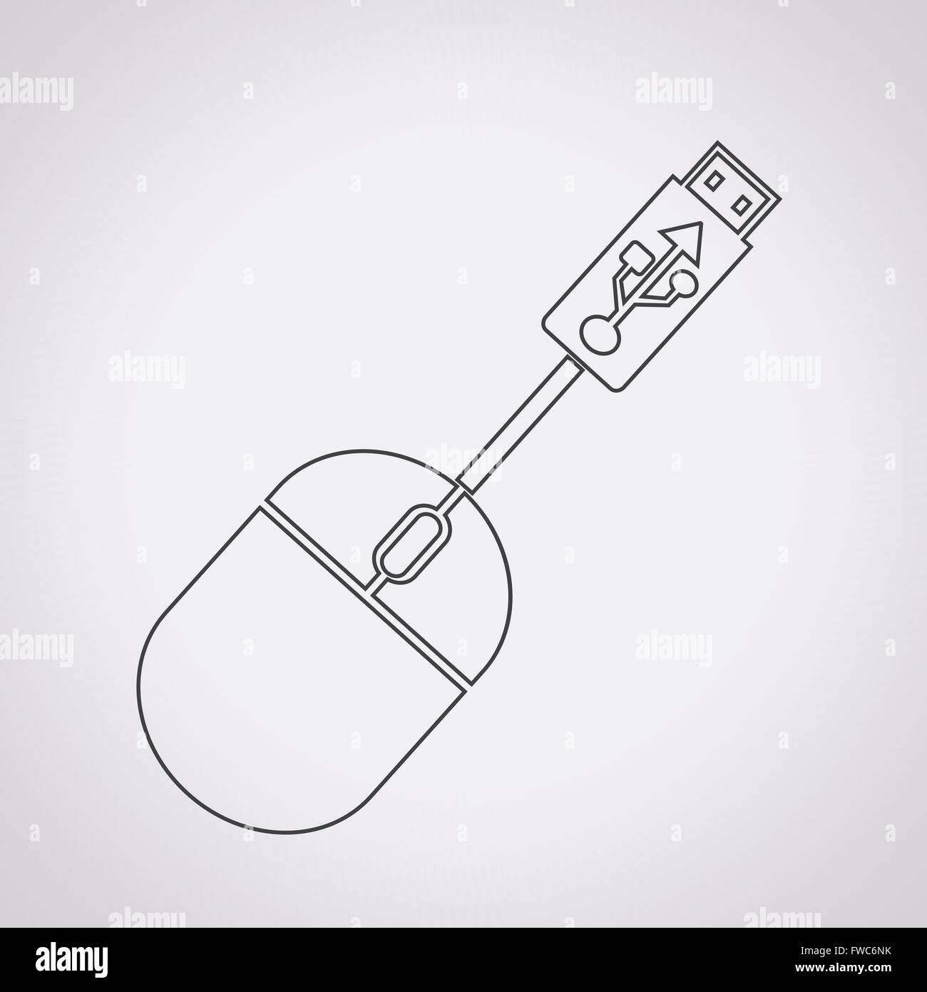 Mouse cable cutout Stock Vector Images - Alamy